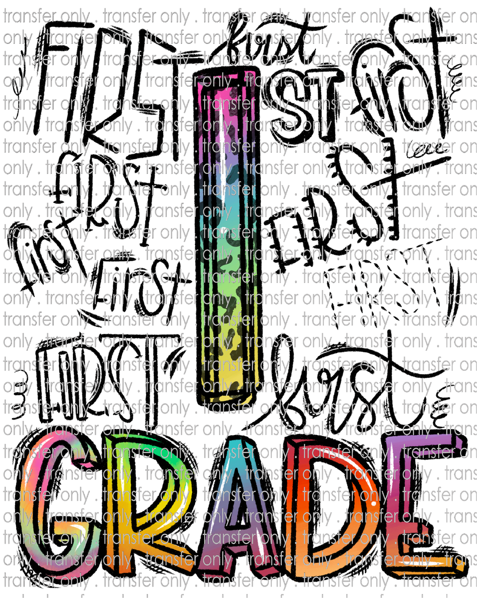 SCH 791 First Grade Tie Dye Word Art | Taylored Vinyl