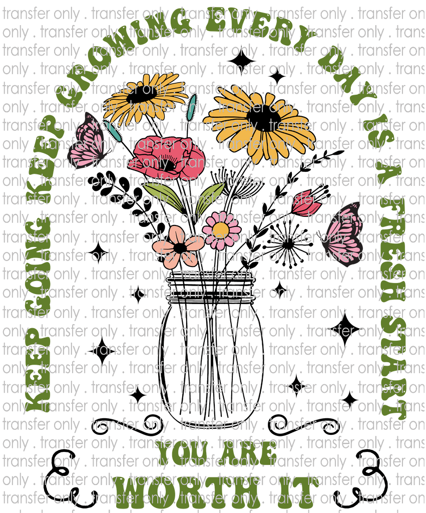 FLW 72 Keep Going Keep Growing Every Day Is A Fresh Start Pocket and B ...