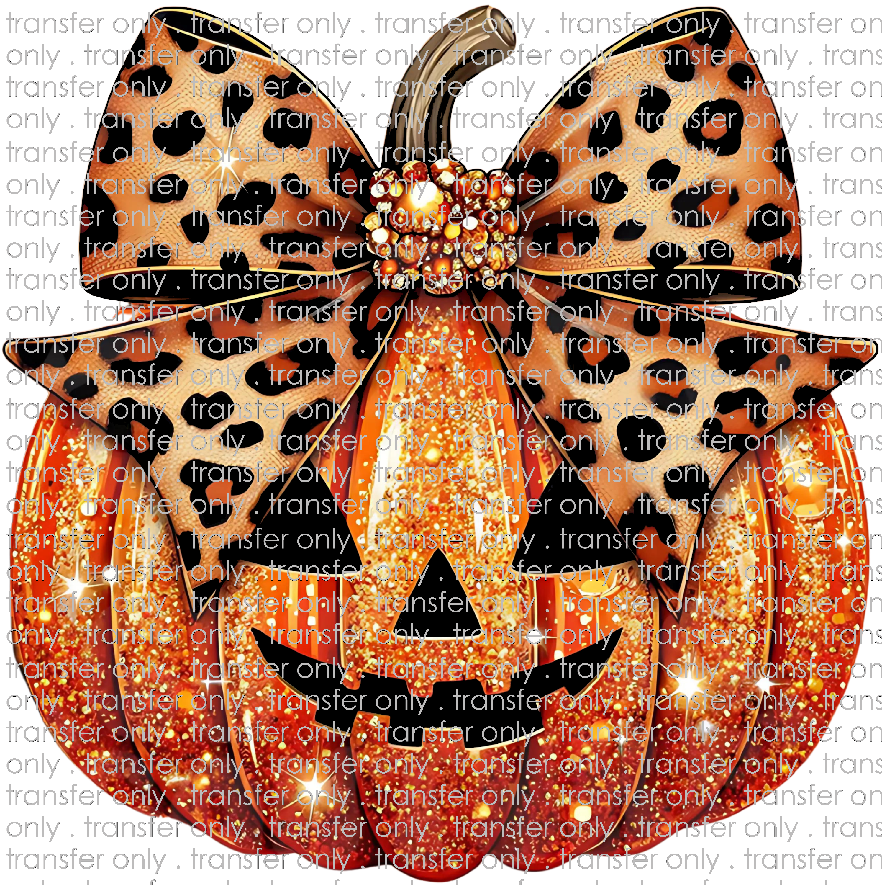 HALLO 306 Faux Bling Pumpkins with Big Leopard Bow – Taylored Vinyl