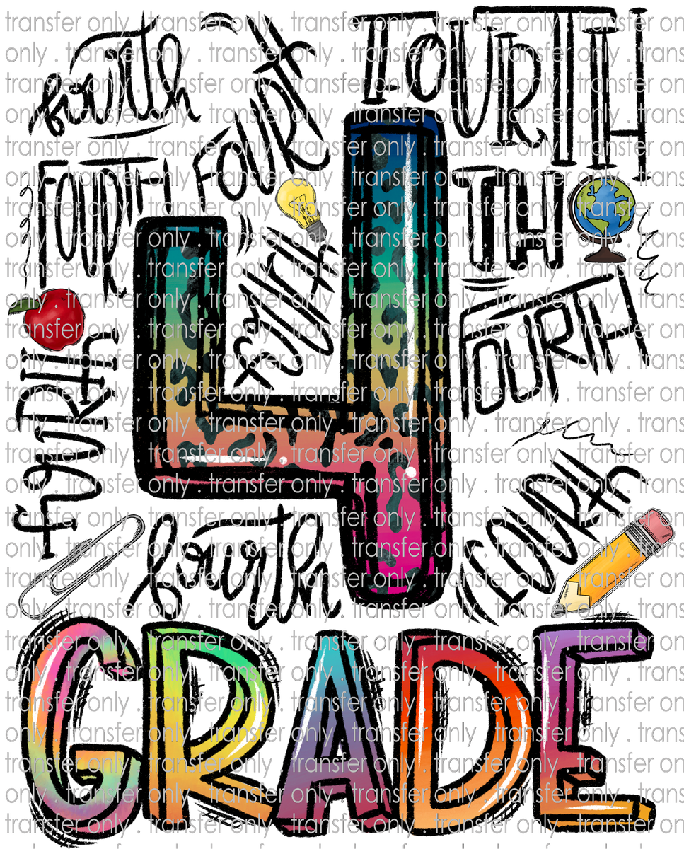 SCH 770 4th Grade Teacher Tie Dye Word Art | Taylored Vinyl