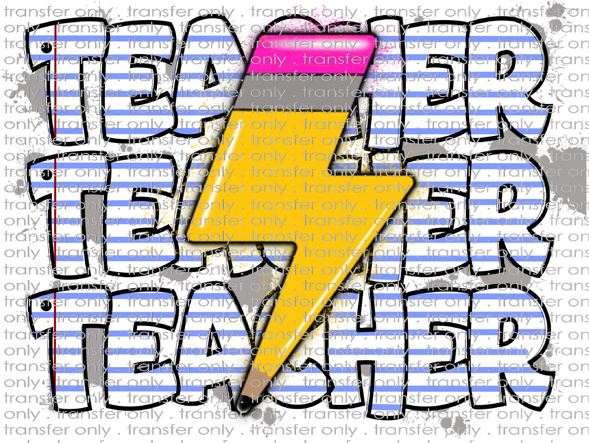 SCH 851 Lightening Bolt Teacher | Taylored Vinyl