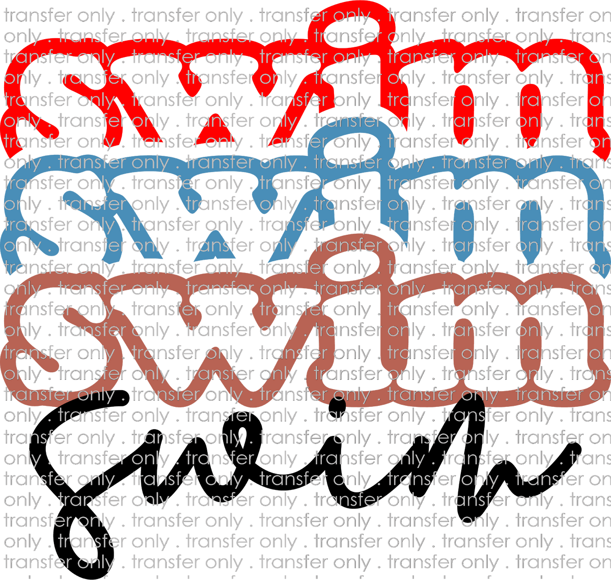 SPT 309 Swim Stacked Cursive | Taylored Vinyl