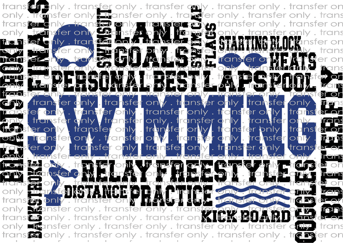 SPT 324 Swimming Word Art | Taylored Vinyl